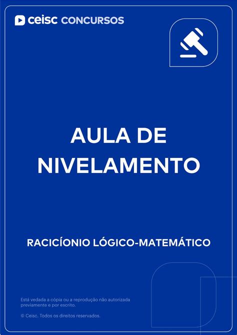 Aula Racioc Nio L Gico Racioc Nio L Gico Matem Tico Racioc Nio