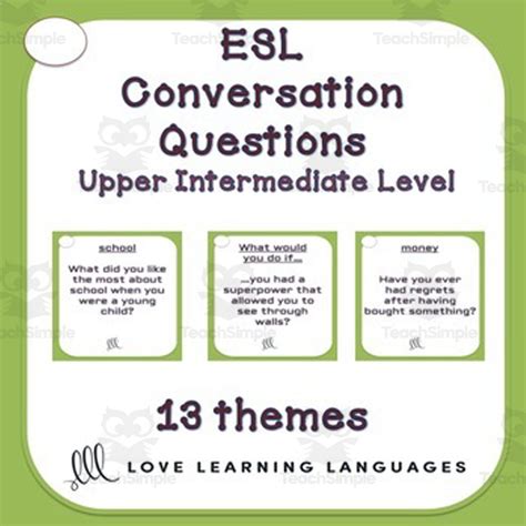 Esl Conversation Questions For Upper Intermediate Level By Teach Simple