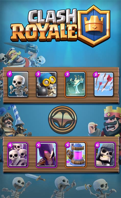 Deck contrôle Squelettes Clash Royal Millenium