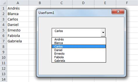 Cómo cargar datos a un ComboBox en Excel Excel Total