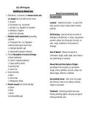 Handout Wound Care And Documentation Docx GCC LPN Program Guidelines