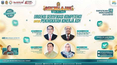 Webinar Asn Belajar Seri Urgensi Serifikasi Kompetensi Untuk