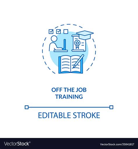 Off The Job Training Concept Icon Royalty Free Vector Image