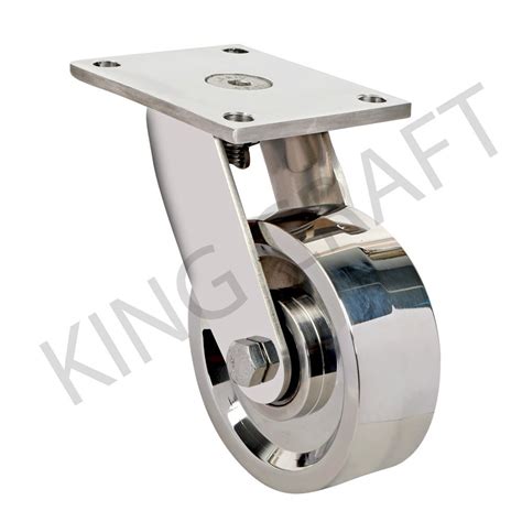 Stainless Steel SS304 Caster With Solid Wheels Load Capacity