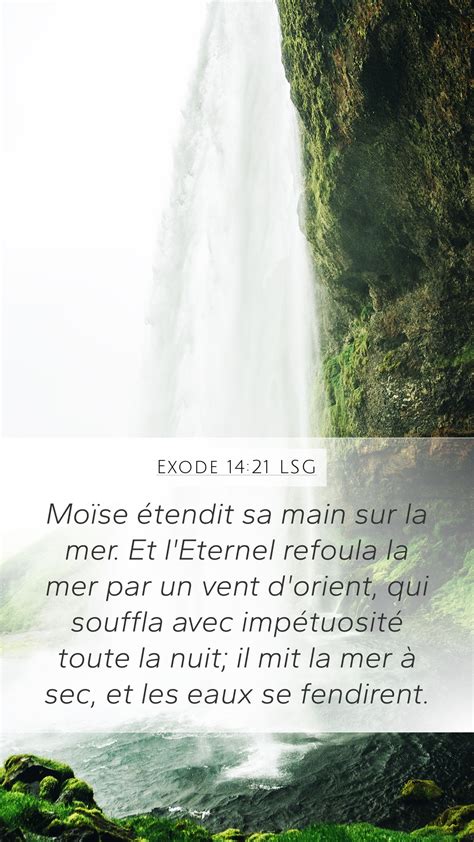 Exode 14 21 LSG Mobile Phone Wallpaper Moïse étendit sa main sur la