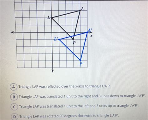 solved triangle abc is shown in the coordinate plane
