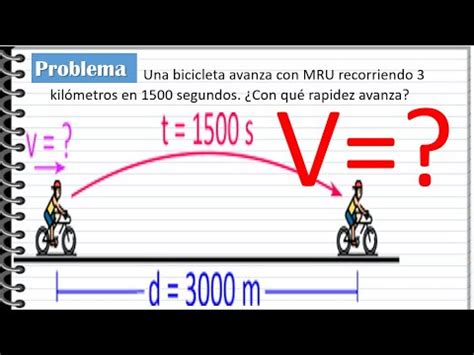 MRU Calculo De La Velocidad De Una Bicicleta YouTube