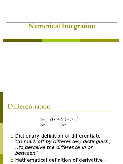 numerical integration pdf integral mathematical analysis
