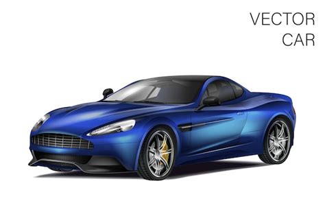 Ilustración de coche deportivo Vector Premium