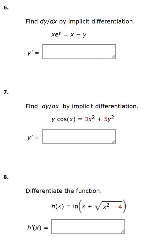 Solved Find Dy Dx By Implicit Differentiation Xey Xy Y Chegg