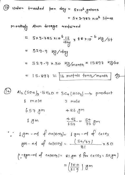 [solved] question 13 1 pts you are treating 5 million gallons per day mgd course hero