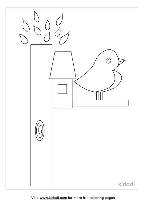 Free Printable Bird House Coloring Pages