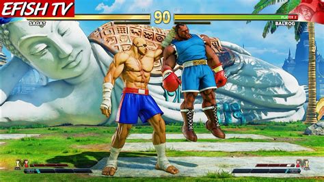 Sagat Vs Balrog Hardest AI Street Fighter V YouTube