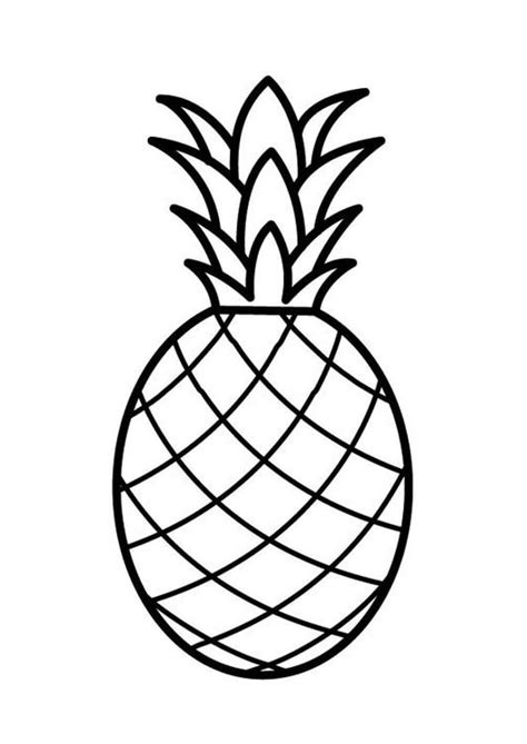 Piña Normal para colorear imprimir e dibujar ColoringOnly