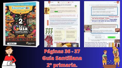 Guía Santillana 2 páginas 36 37 YouTube
