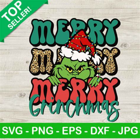Merry Christmas Grinch Bundle SVG Grinch Ho Ho Ho SVG Merry Grinchmas SVG
