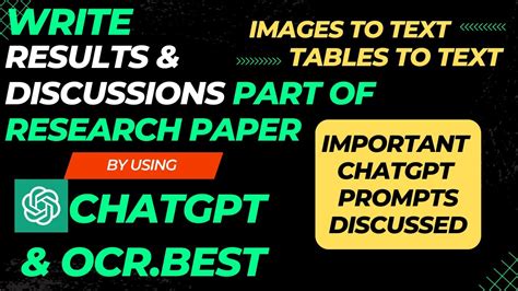 Write Results Discussion Part Of Research Paper Using Chatgpt Ocr