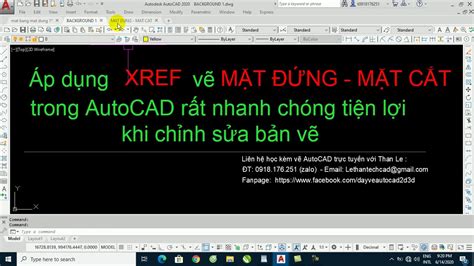 Cách vẽ mặt đứng mặt cắt trong AutoCAD nhanh bằng XREF mặt bằng rất