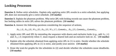 solved exercise 2 define strict schedules explain why