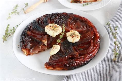 Tarte tatin au chèvre et oignons rouges Del s cooking twist