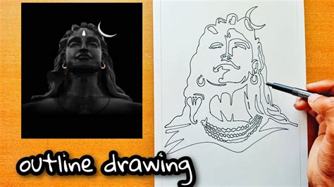 Mahashivratri Special Drawing Adiyogi Drawing Lord Shiva Drawing