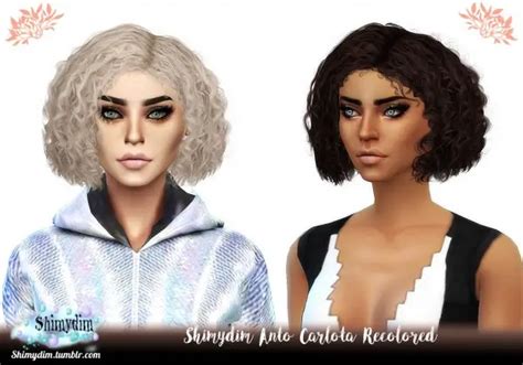 Shimydim Anto S Carlota Hair Retextured Sims 4 Hairs