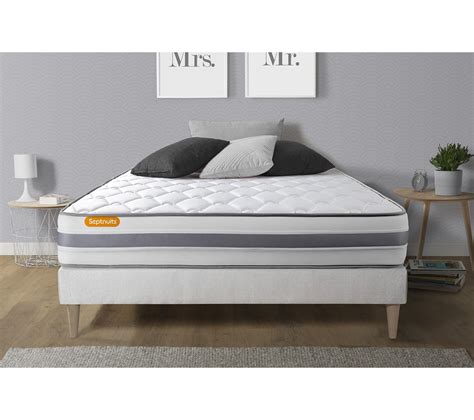 Ensemble Matelas Ressort 140x200 Memo Spring Ep 22cm Accueil Mémoire De
