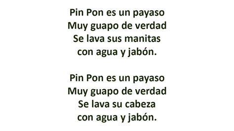 Pin Pon es un payaso letra letra de Canción infantil YouTube