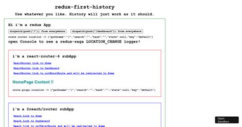 Redux First History Demo Rr Codesandbox