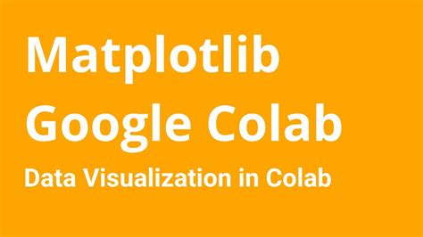 Matplotlib Python Plotting With Google Colab YouTube