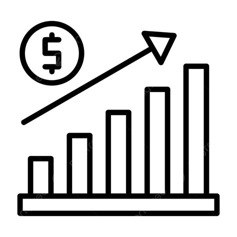 ícone Da Linha Do Gráfico De Crescimento Vetor PNG ícone Do Gráfico