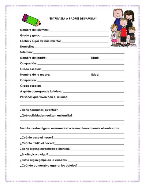 Entrevista A Padres De Familia Padres De Familia Ficha De Images And