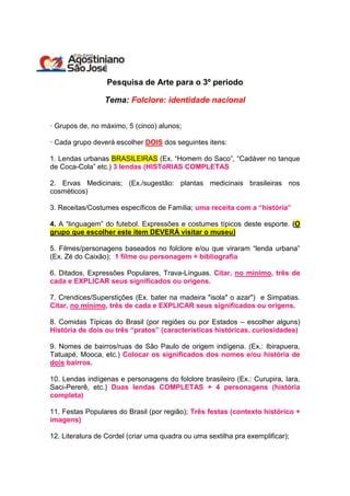 Pesquisa de história da arte para o 3º per2012 PDF