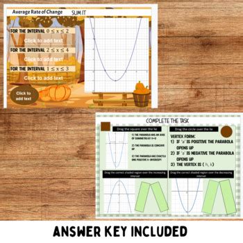 Interactive Slides Choice Board Key Features Of Quadratic Functions