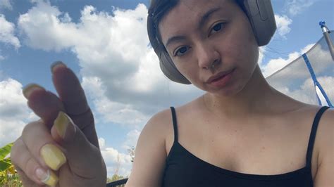 Lofi ASMR Outdoors Fast Hand Movements Hand Sounds Nail Tapping