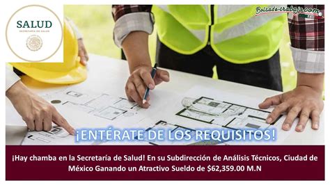 Hay Chamba En La Secretar A De Salud En Su Subdirecci N De An Lisis