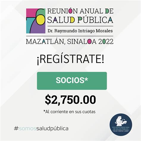 Sociedad Mexicana De Salud P Blica On Twitter Te Esperamos En