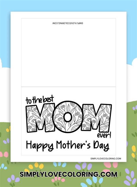 Mother S Day Cards To Color Free Pdf Printables Simply Love Coloring