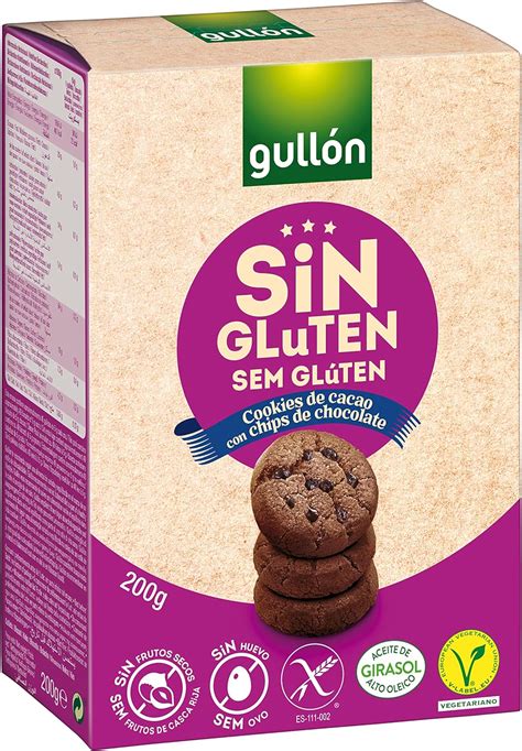 Gullón Mini Choco Chips Sin Gluten Galleta Desayuno y Merienda sin
