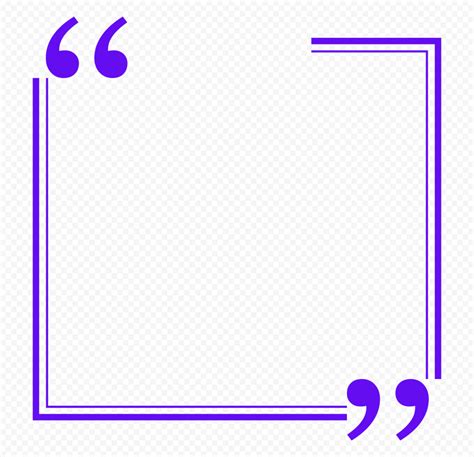 FREE Quote Square Vector Purple Frame PNG Citypng