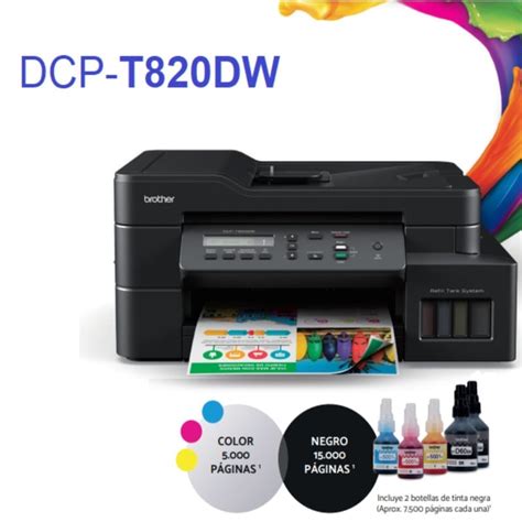Ripley IMPRESORA MULTIFUNCIONAL BROTHER DCP T820DW WIFI DUPLEX T820 ADF