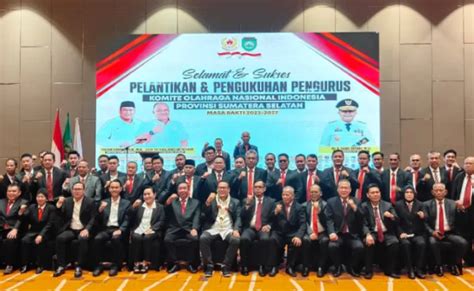 65 Pengurus KONI Sumsel 2023 2027 Resmi Dilantik Ini Pesan Letjen