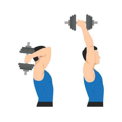 hombre haciendo ejercicio de extensión de tríceps por encima de la