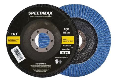 Disco De Lixa Flap 4 1 2 Grão 60 P Lixadeira Kit C 10 Pçs
