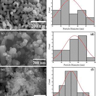 Sem Images And Particle Size Distributions A B Sio Nps C D Zno