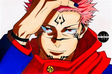 How To Draw Ryomen Sukuna Step By Step Jujutsu Kaisen Anime Drawing