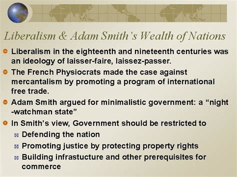 Chapter 3 Liberalism Pt 2 Liberalism Adam Smiths