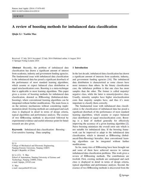 pdf a review of boosting methods for imbalanced data classification dokumen tips
