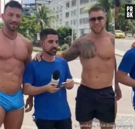 Atores pornô invadem gravação da Globo e surpreendem repórter prestes a