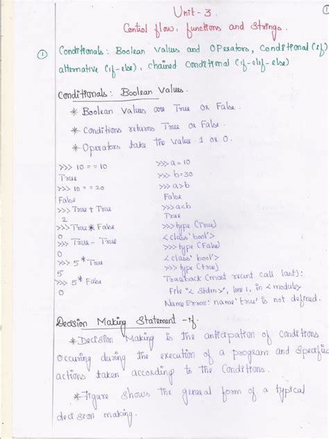 conditionals boolean values operators if if else if elif else pdf